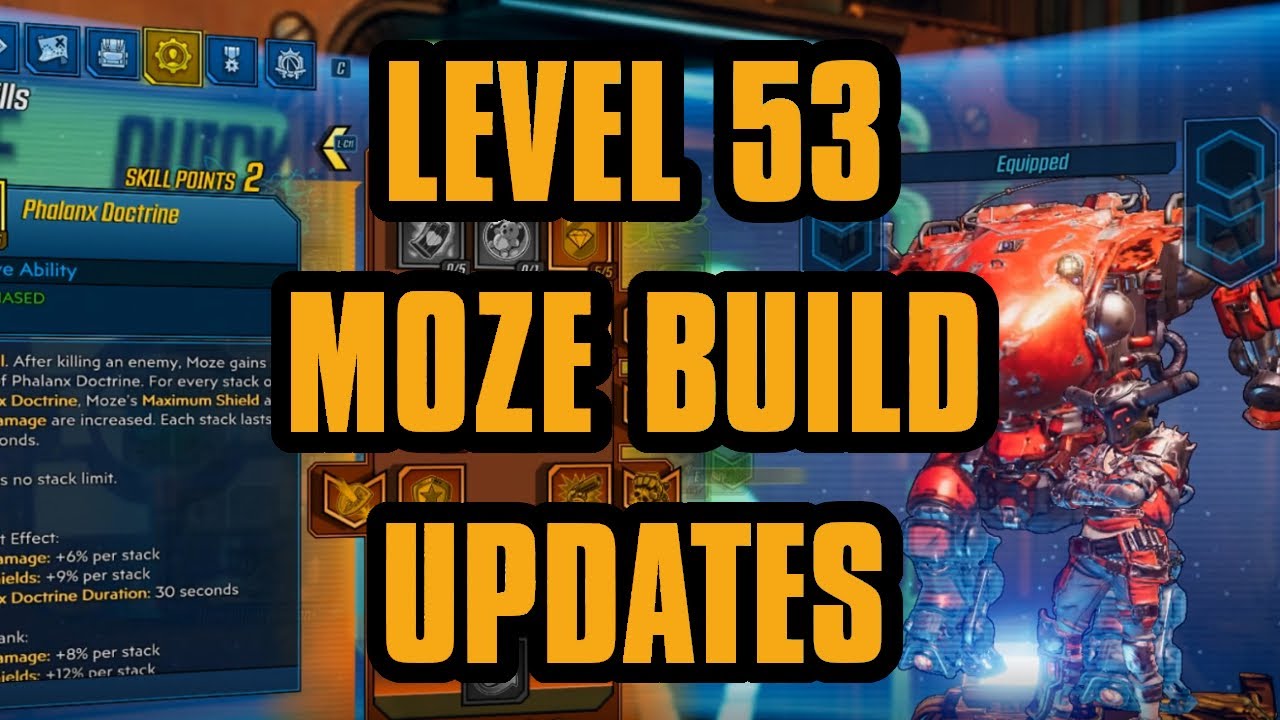Lvl53 Moze Builds Updated for the 3 Extra Points | Borderlands 3 - YouTube