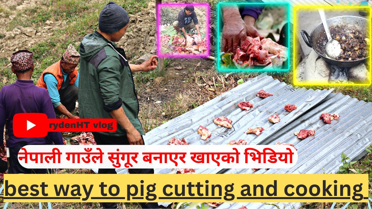 Best way to cutting and cooking pork Nepali style @Rydenvlogs22 - YouTube