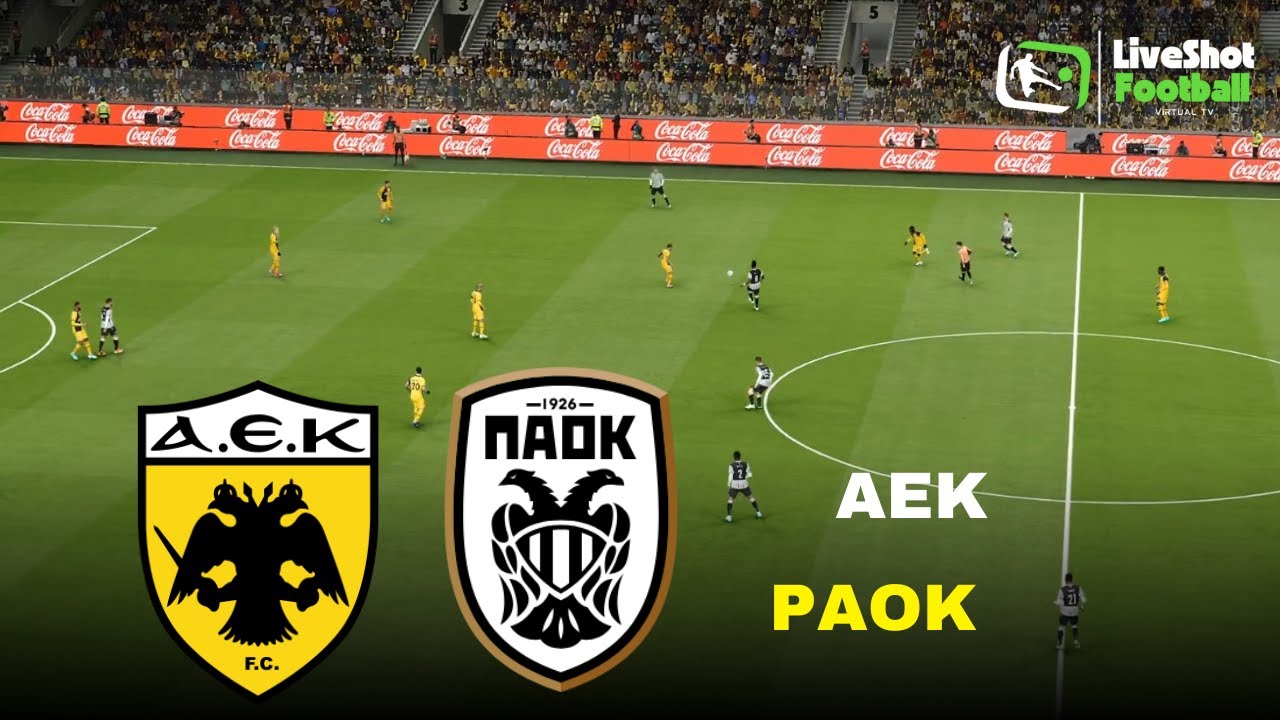 ΑΕΚ vs ΠΑΟΚ 🔴 Super League | Πλήρης Αγώνας - eFootball PES21 ...