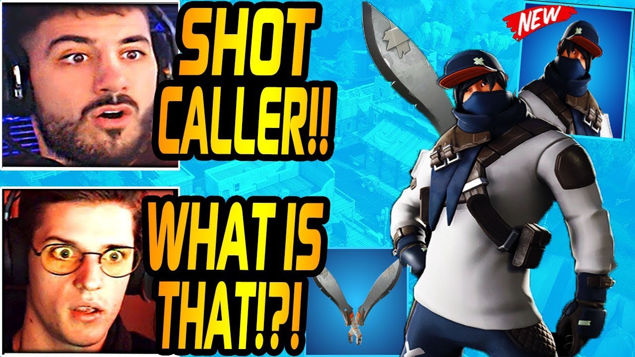 FORTNITE STREAMERS REACT TO *NEW* SHOT CALLER SKIN & Fortnite FUNNY ...