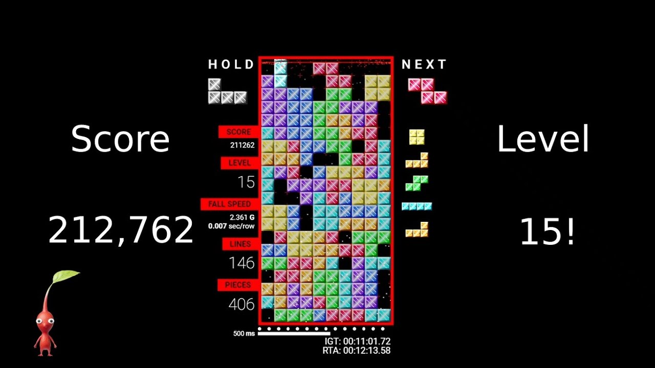 Tetris score 212,762 level 15! - YouTube