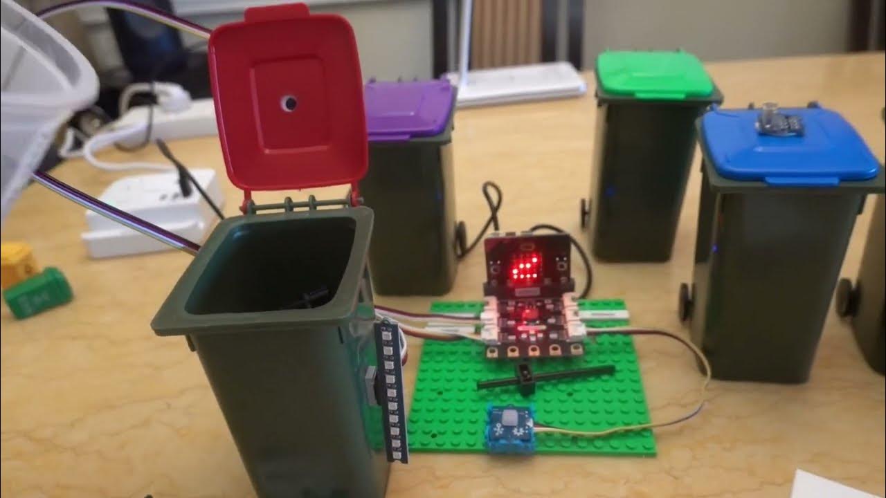 microbit Smart Bin - YouTube
