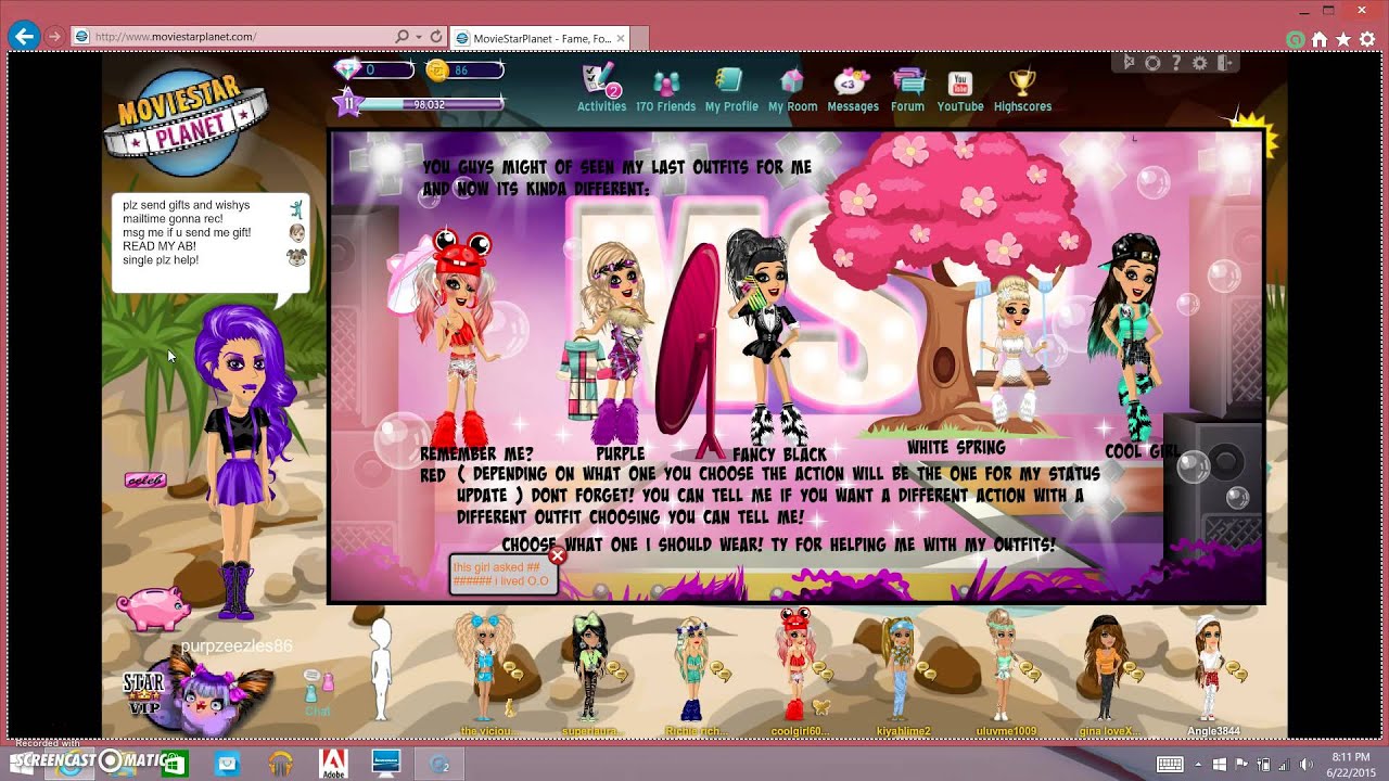 help me! MSP ( a girl game) - YouTube