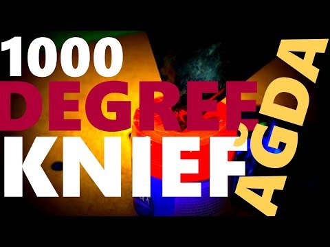 Deney - 1000 DERECE BIÇAK KESME AĞDA  / EXPERIMENT - Glowing 1000 degree KNIFE VS WAX