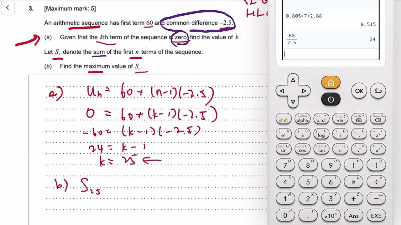 IB Math AA 2021 May TZ2 Paper 2 SL Q3 HL Q2 - Sequence - YouTube