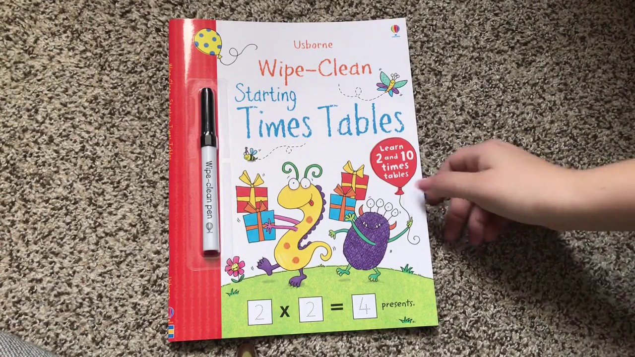 Wipe-Clean Starting Times Tables ️ Usborne Books & More - YouTube
