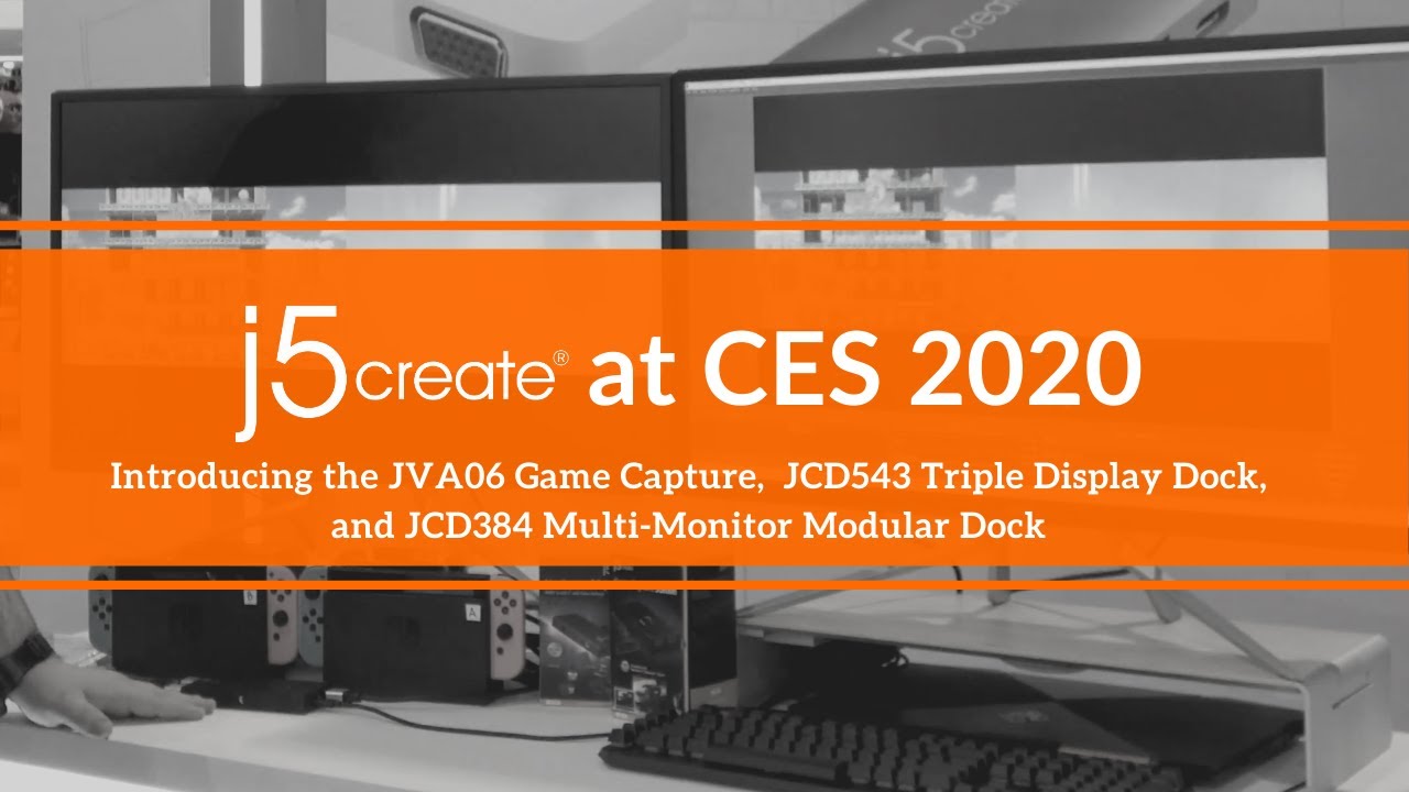 j5create® at CES2020 - JVA06 Game Capture Station | JCD543 Triple ...