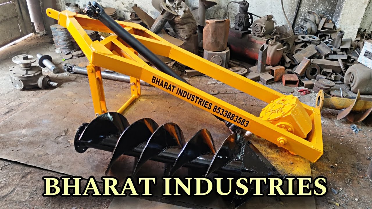 Post Hole Digger Machine | Earth Auger | Bharat Industries - YouTube