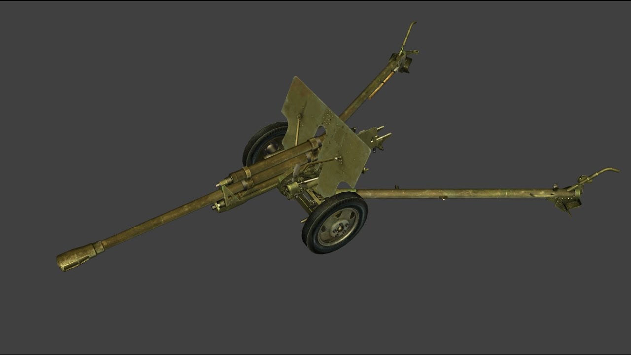 ZiS-3 76mm divisional gun M1942 - YouTube