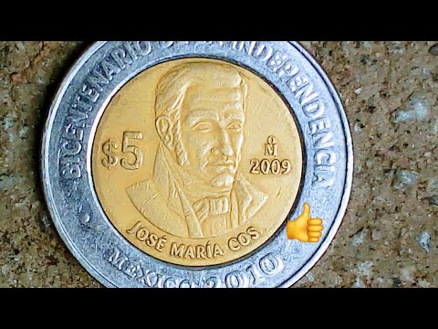 Increíble Moneda De 5 Pesos Conmemorativa De Jose M Cos México MX ...