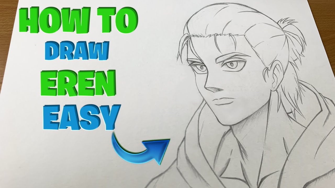 HOW TO DRAW EREN YEAGER Step by Step with pencil - Attack on Titan ...