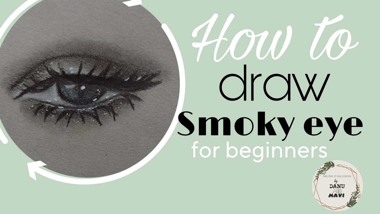 How to draw smoky eye 🔥by easiest teqnique #drawing #art #eyedrawing ...