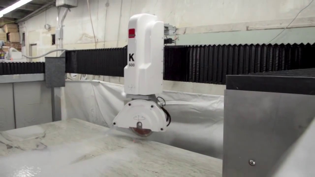 SASSO CUT 600 K600 5 AXIS CNC BRIDGE SAW for Marble and Granite - YouTube
