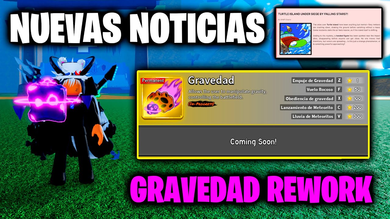 🌌 ¡GRAVEDAD REWORK CONFIRMADO en BLOX FRUITS! ⚡🚀 - YouTube