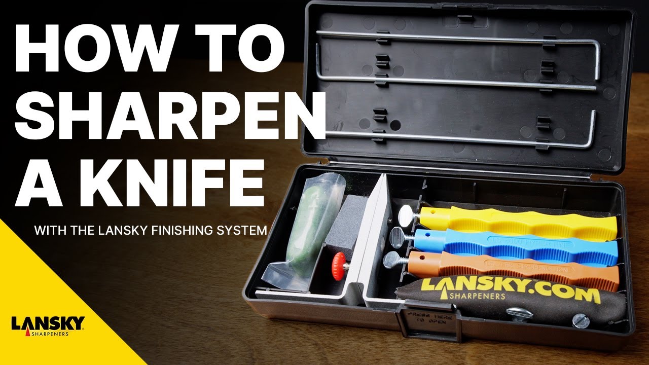 How to Sharpen With the Lansky Finishing Controlled-Angle System - YouTube