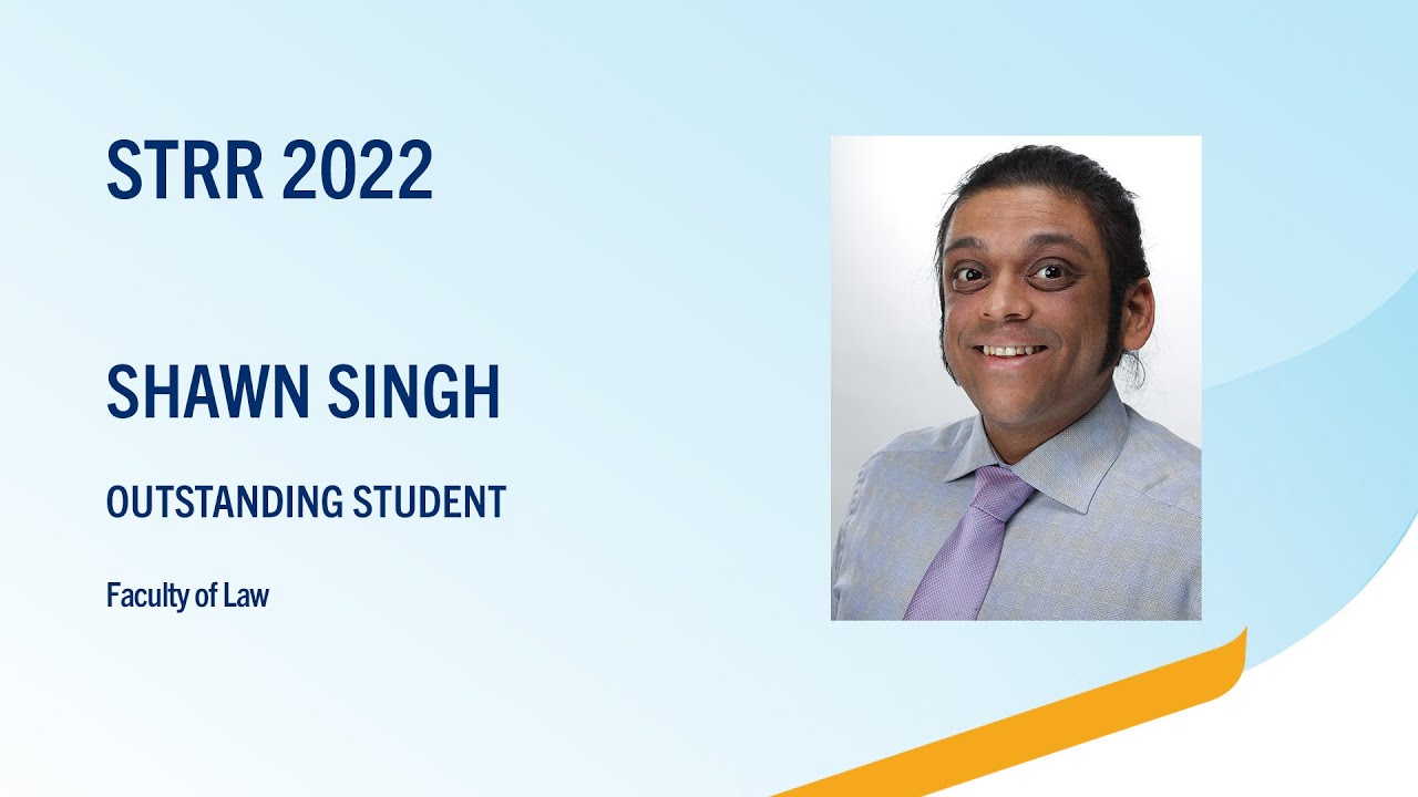 STRR 2022 Outstanding Student - Shawn Singh - YouTube