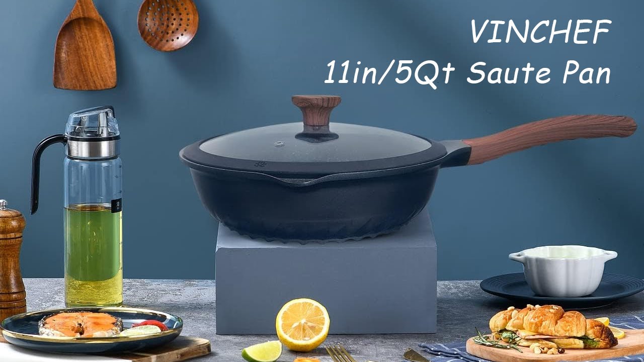 Vinchef Deep Frying/Saute Pan with Lid - YouTube