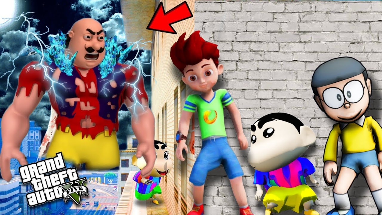 GTA5: Zombie Motu Kidnapped Franklin, Patlu,Kicko,Shinchan, Nobita Play ...
