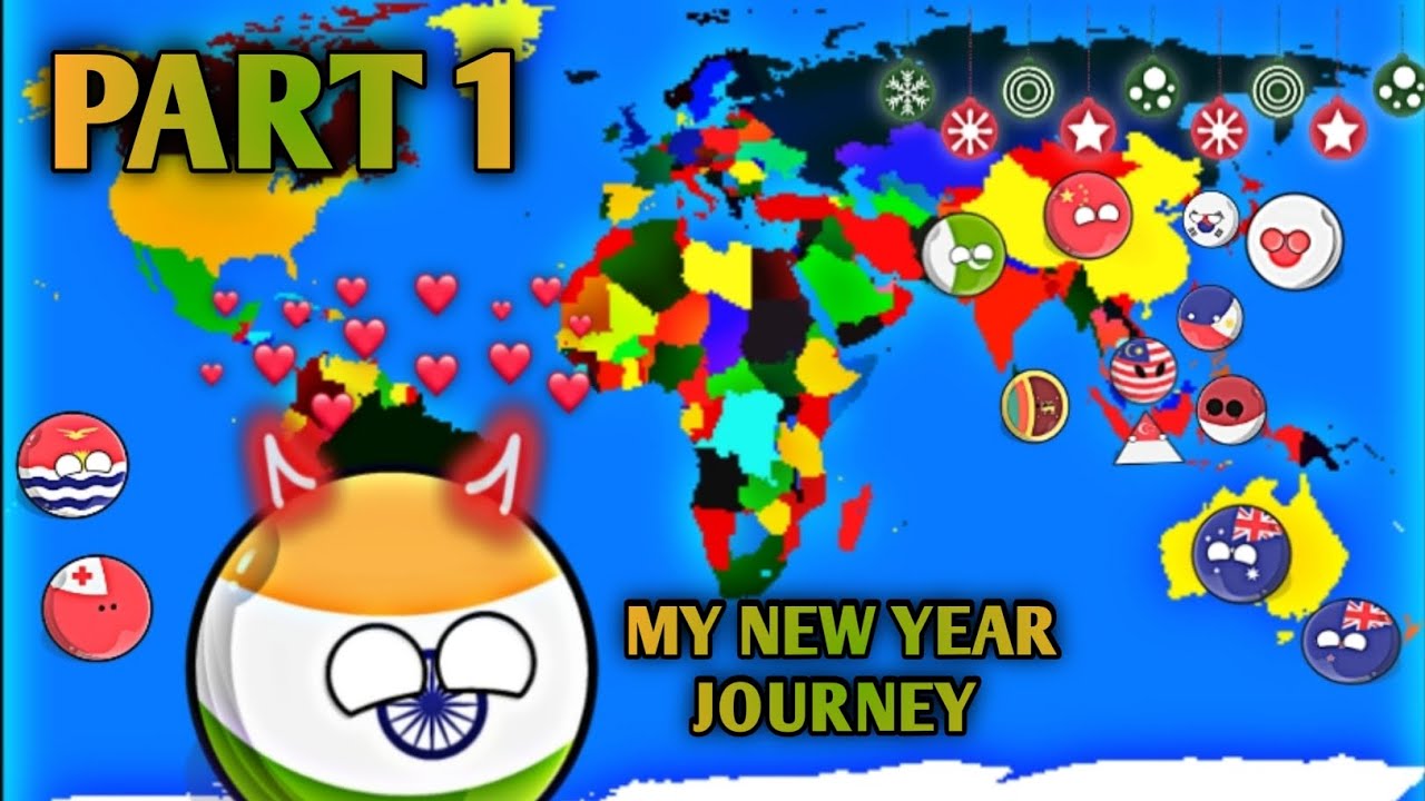 New Year Journey Of India 🎈 | New Year's Eve | Part 1 #countryballs # ...