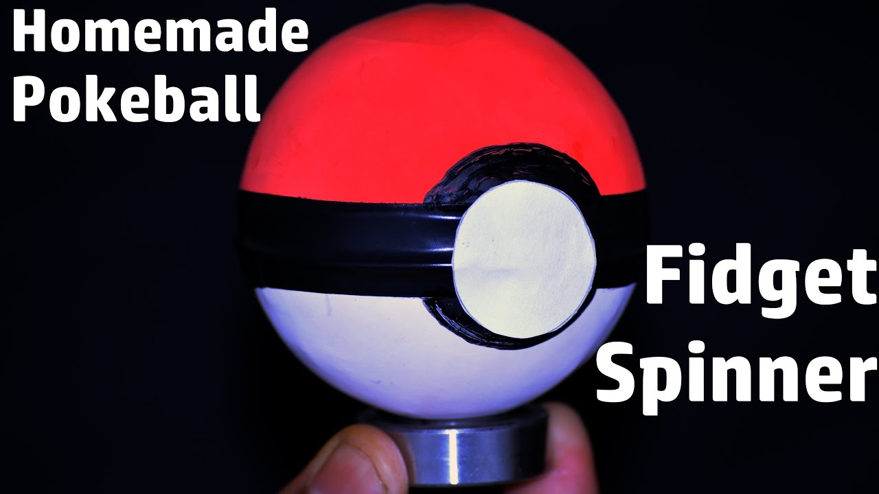 How to Make a POKEBALL Fidget Spinner | Easy & Simple Homemade Fidget ...