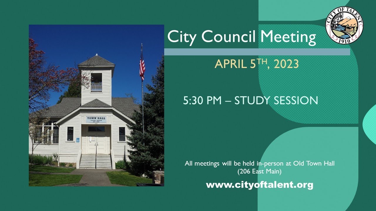 Council Study Session on Discussion of City Council Goals, April 5th ...