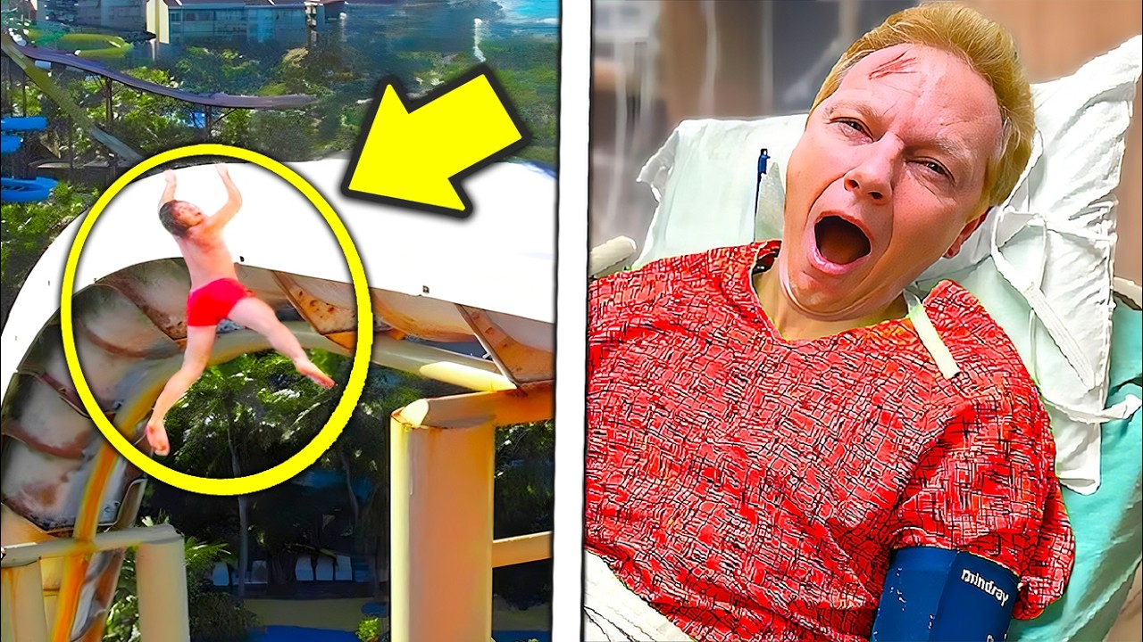 Jordan Matter fell off the water slide, then.. - YouTube