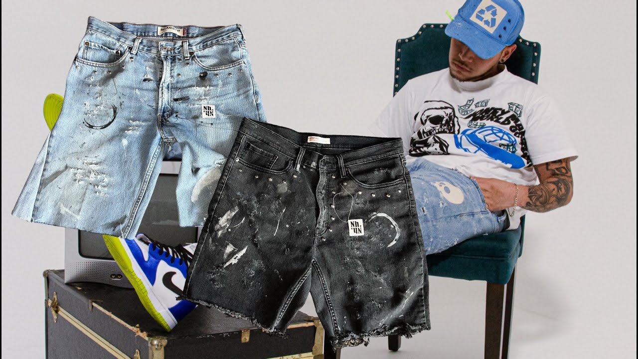 HOW TO MAKE CUSTOM JORTS | DIY FLARES - YouTube