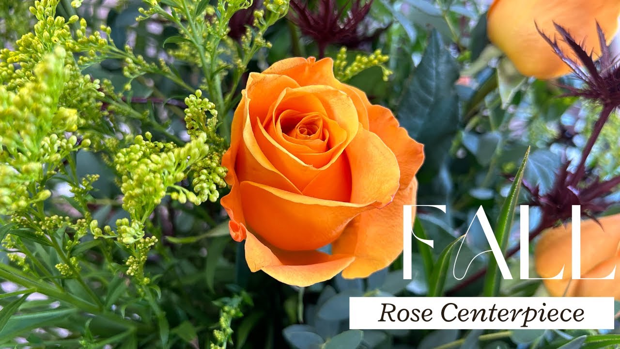 Orange Rose Centerpiece Design - Fresh Flowers - YouTube