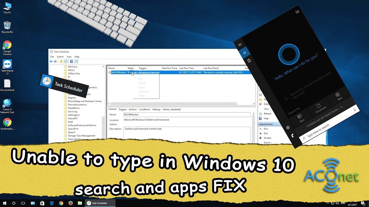 Unable to type in Windows 10 search and apps FIX - YouTube