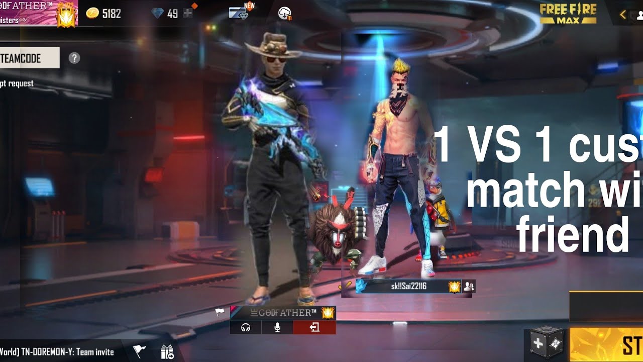 1 VS 1 custom match with friend - YouTube