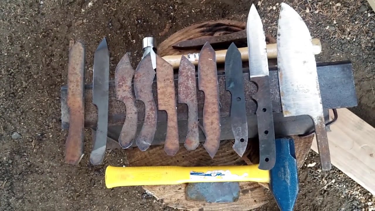 Making a Knife on Poor Man's Tools - YouTube