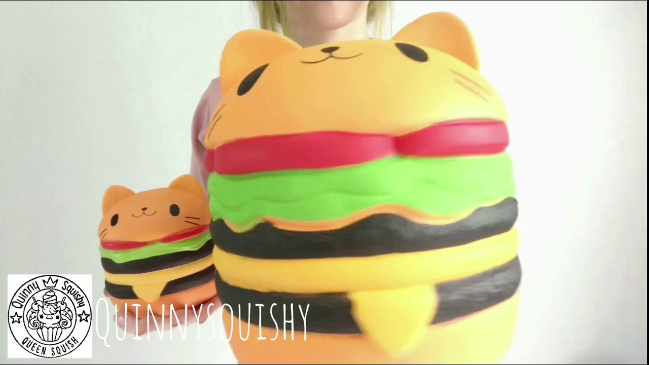 Gigantic cat burger squishy - YouTube