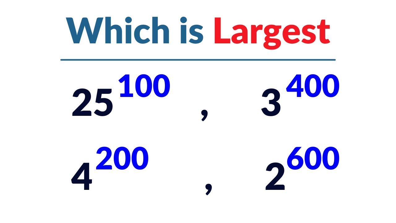 Which Number is Largest - Algebra Math Problem - YouTube