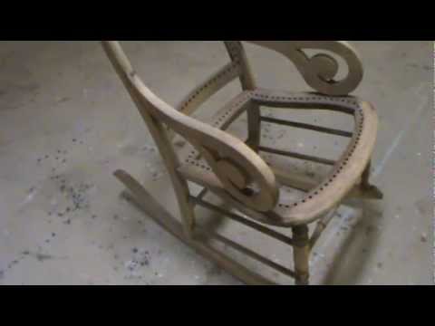 antique furniture repair llc rocking chair refinishing 1 of 2 - YouTube
