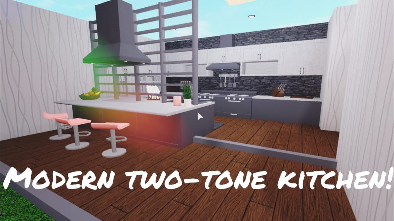 Modern, Two-Toned Kitchen Speedbuild! | Roblox Bloxburg - YouTube