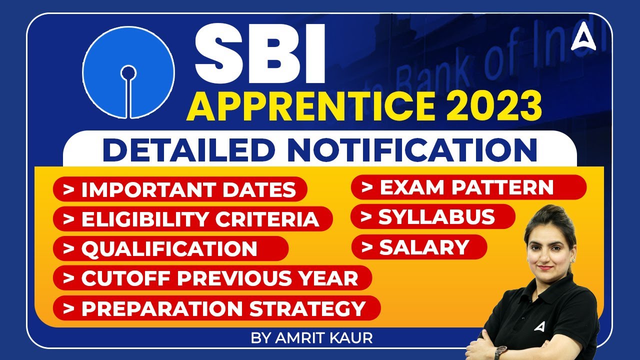 SBI Apprentice 2023 Notification Out!! | SBI Apprentice Detailed ...