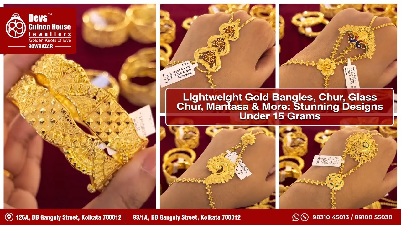 Lightweight Gold Bangles, Chur, Glass Chur, Mantasa & More, Stunning ...