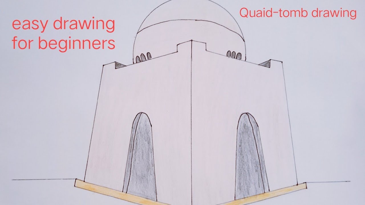 How to draw a Quaid-tomb Karachi/beautiful Quaid-tomb drawing for ...