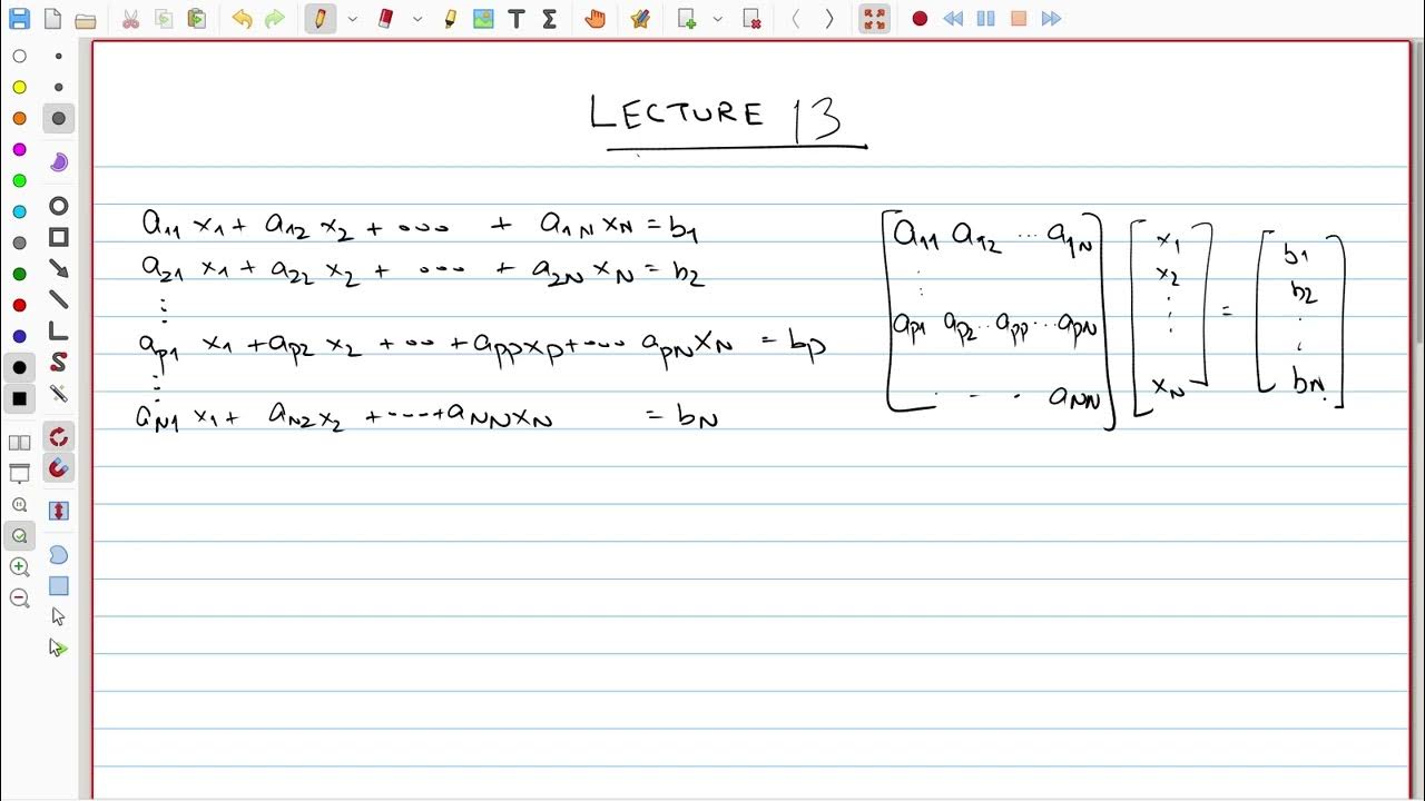 Lecture 13 - CFD - Iterative Methods - Jacobi and Gauss- Seidel, residual, convergence - YouTube