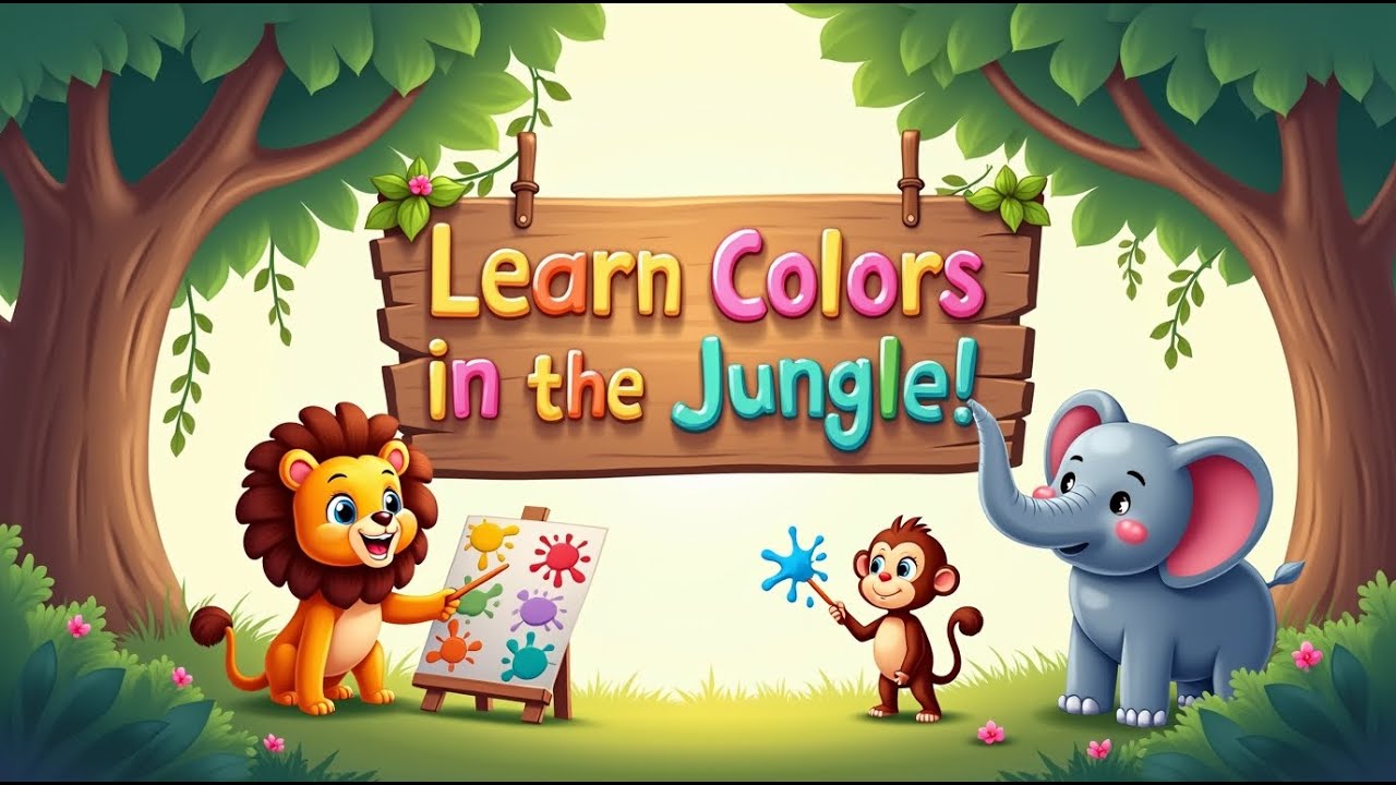 🌈🦁 Learn Colors in the Jungle! Fun Color Song for Kids 🐒🍃 - YouTube
