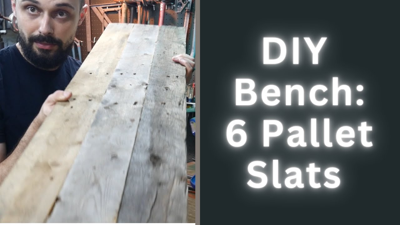 DIY bench from 6 pallet slats - YouTube