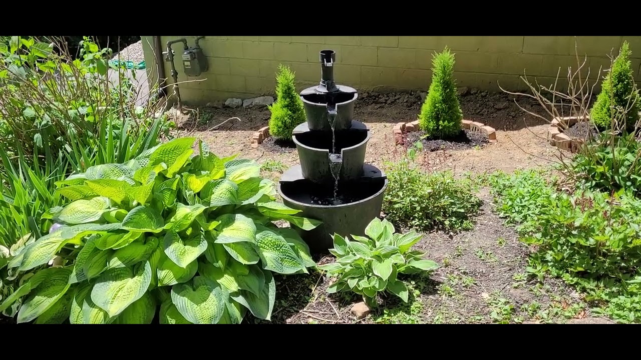 Three-Tier Barrel Water Fountain - YouTube
