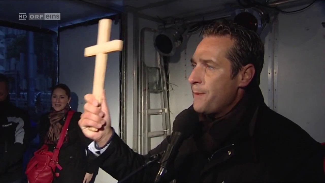 HC Strache mit Kreuz - YouTube