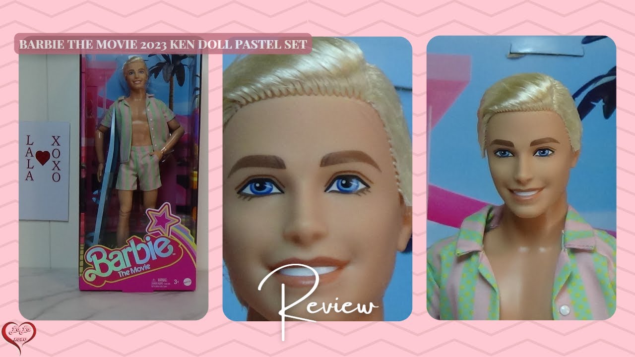 Barbie the Movie 2023 Ken Pastel Pink and Green Doll HPJ97 Review - YouTube