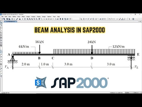 Beam Analysis in SAP2000 | Reactions, Shear Force & Bending Moment | 5