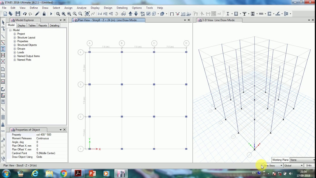 static analysis (seismic coefficient method) of Multi storey building ...