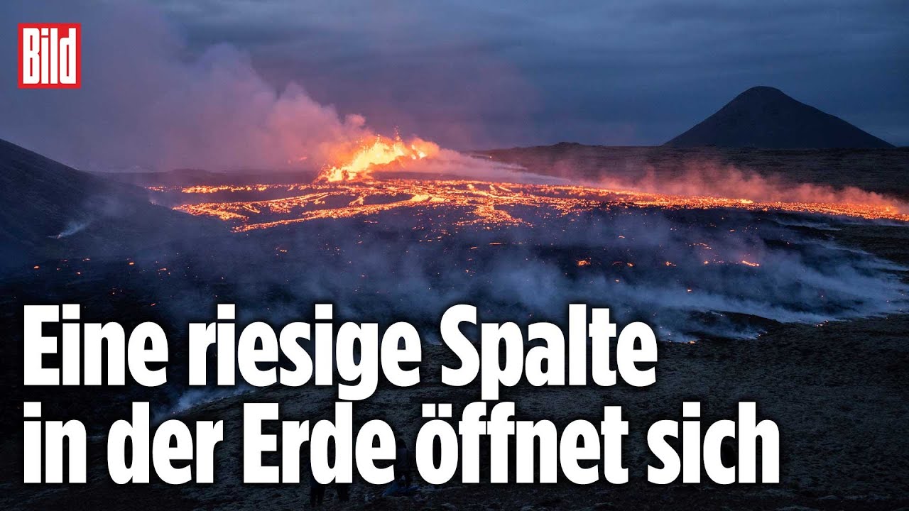 Spektakuläre Aufnahmen: Vulkan-Ausbruch in Island - YouTube