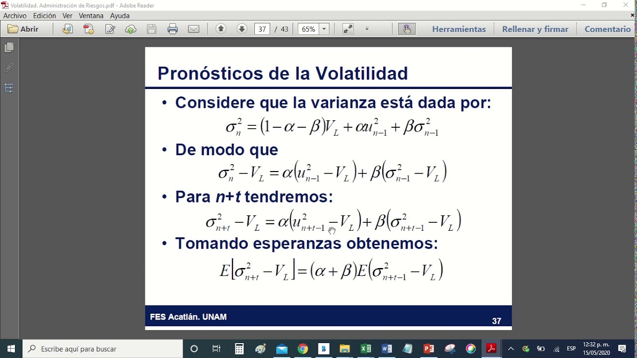 6. Volatilidad Dinámica. Pronóstico y VaR - YouTube