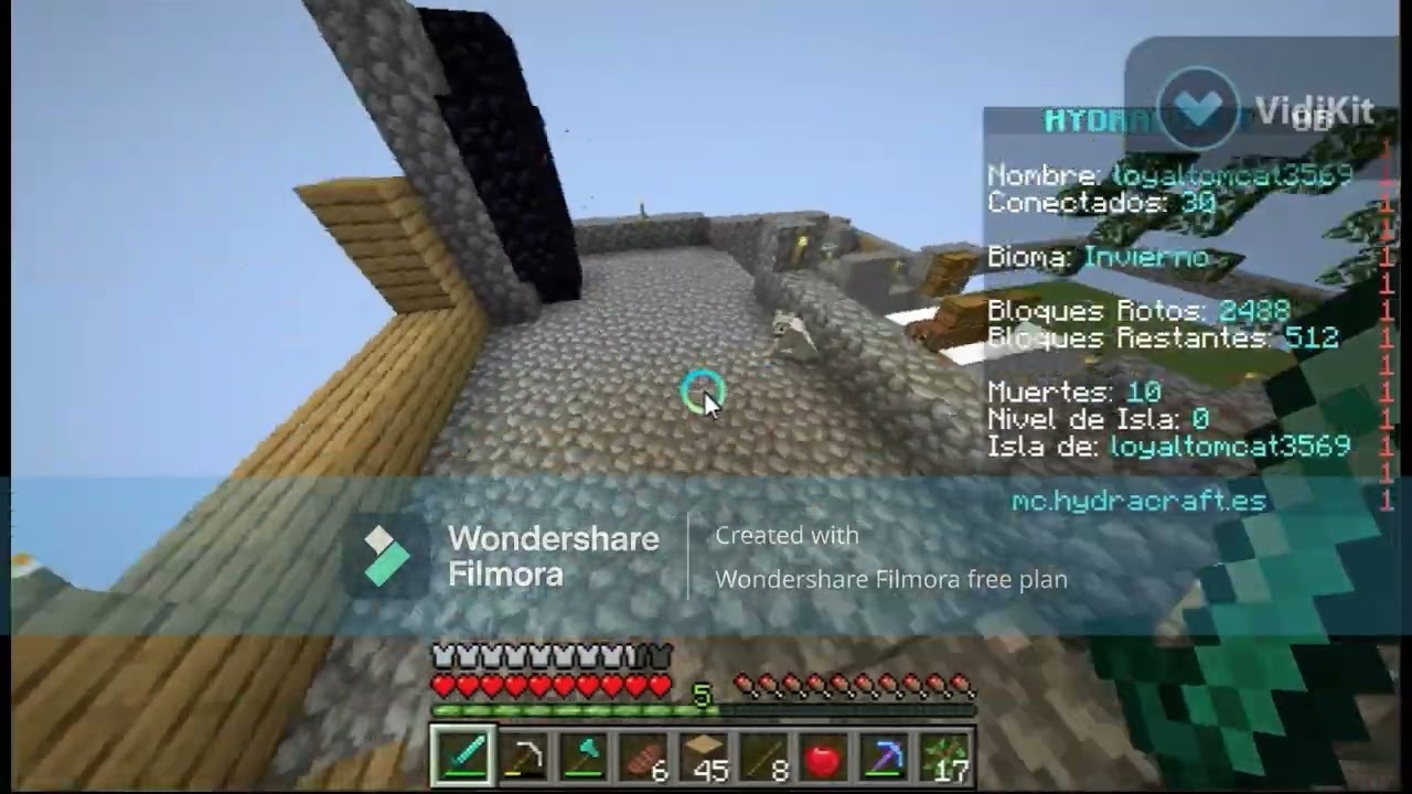 jugando one block en hydracraft - YouTube