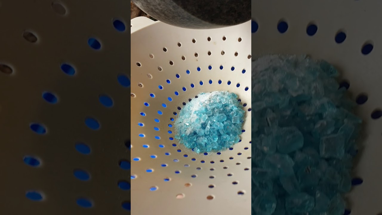 Glass fused Frit making with pestle 2 - YouTube